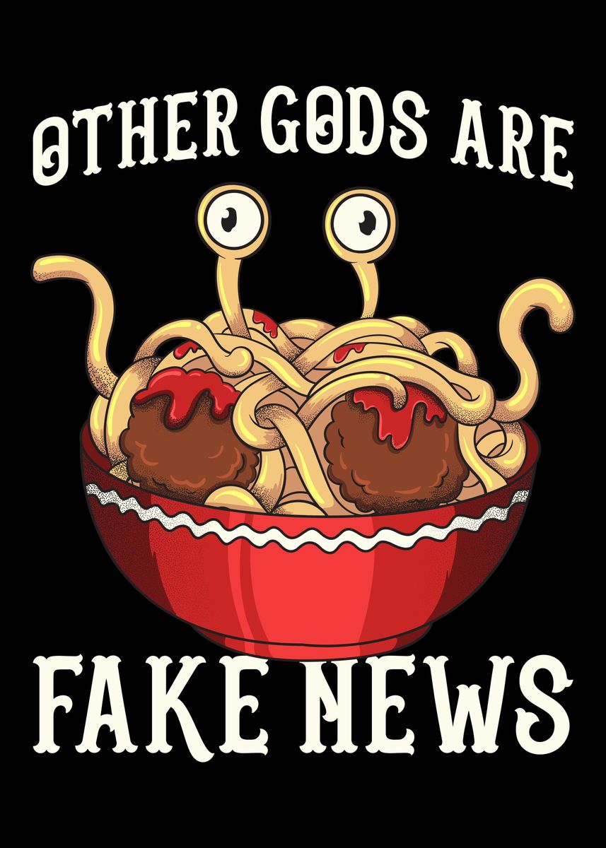 'Flying Spaghetti Monster' Poster, picture, metal print, paint by ...