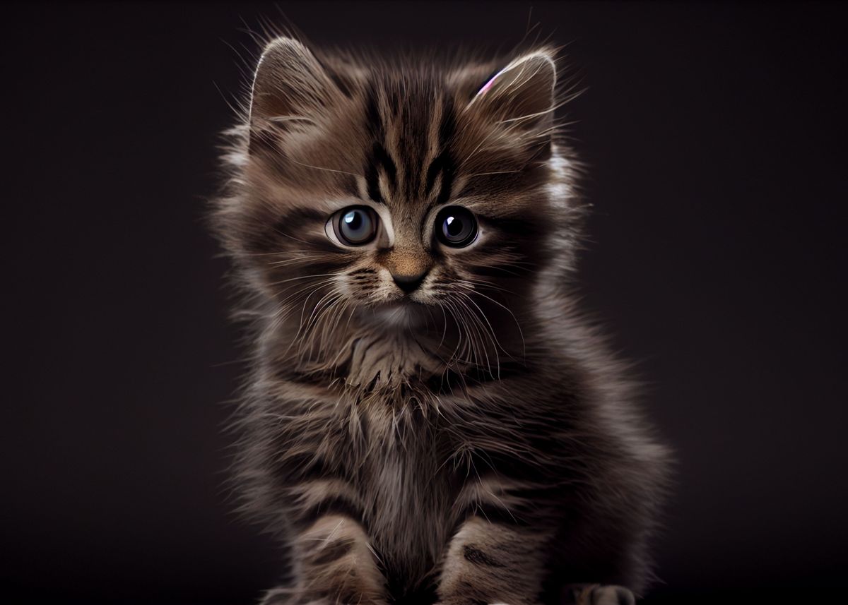 'cute kitten' Poster by RichterDesigns | Displate