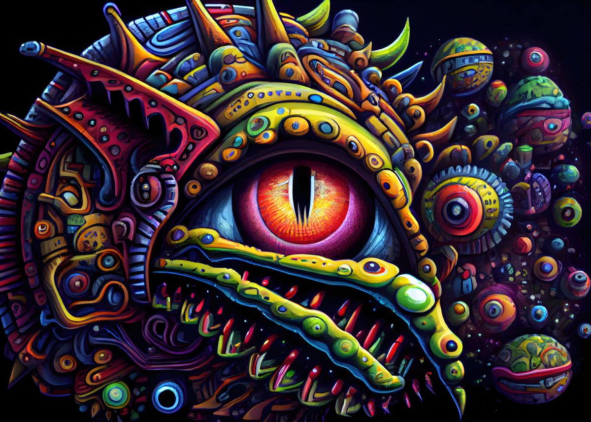 'Multi Dimensional Being 7' Poster by Benjamin Alvarez | Displate