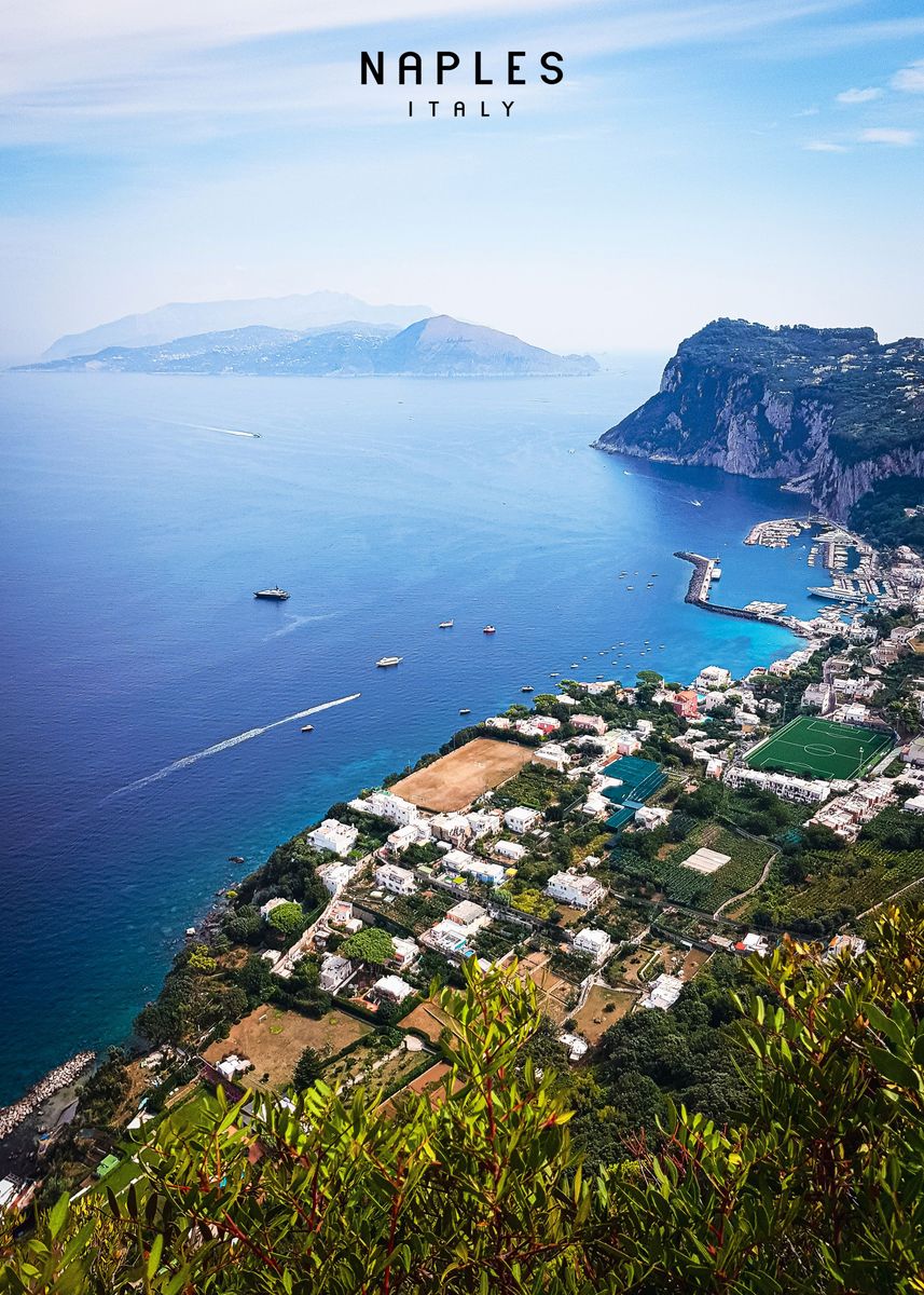 'Naples ' Poster, picture, metal print, paint by Famous City | Displate