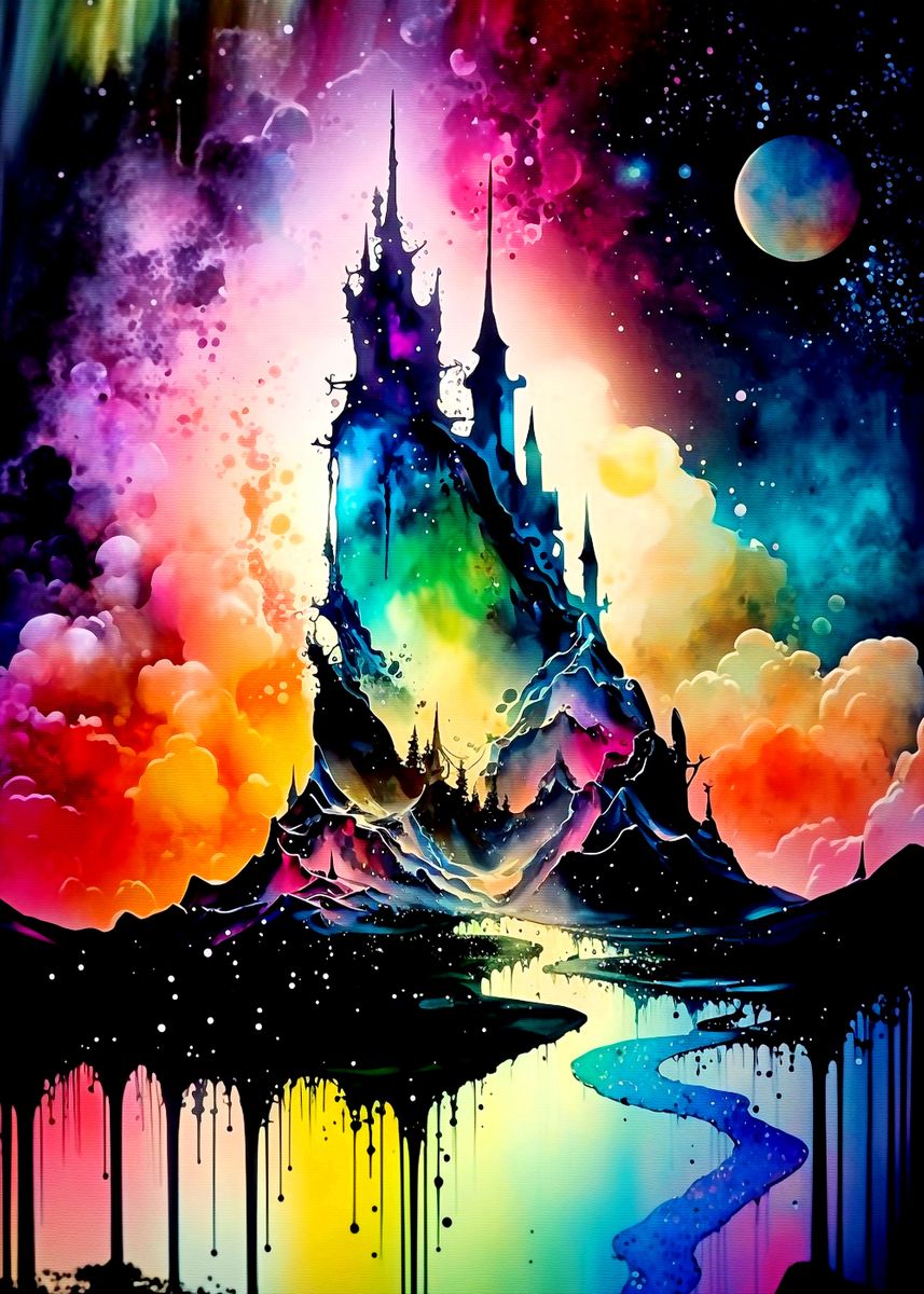 'Colorful Landscape' Poster, picture, metal print, paint by Romos Xavi ...