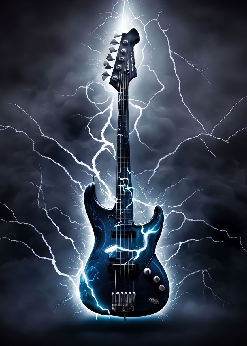 'Electric guitar ' Poster, picture, metal print, paint by Atlas Mcguire ...
