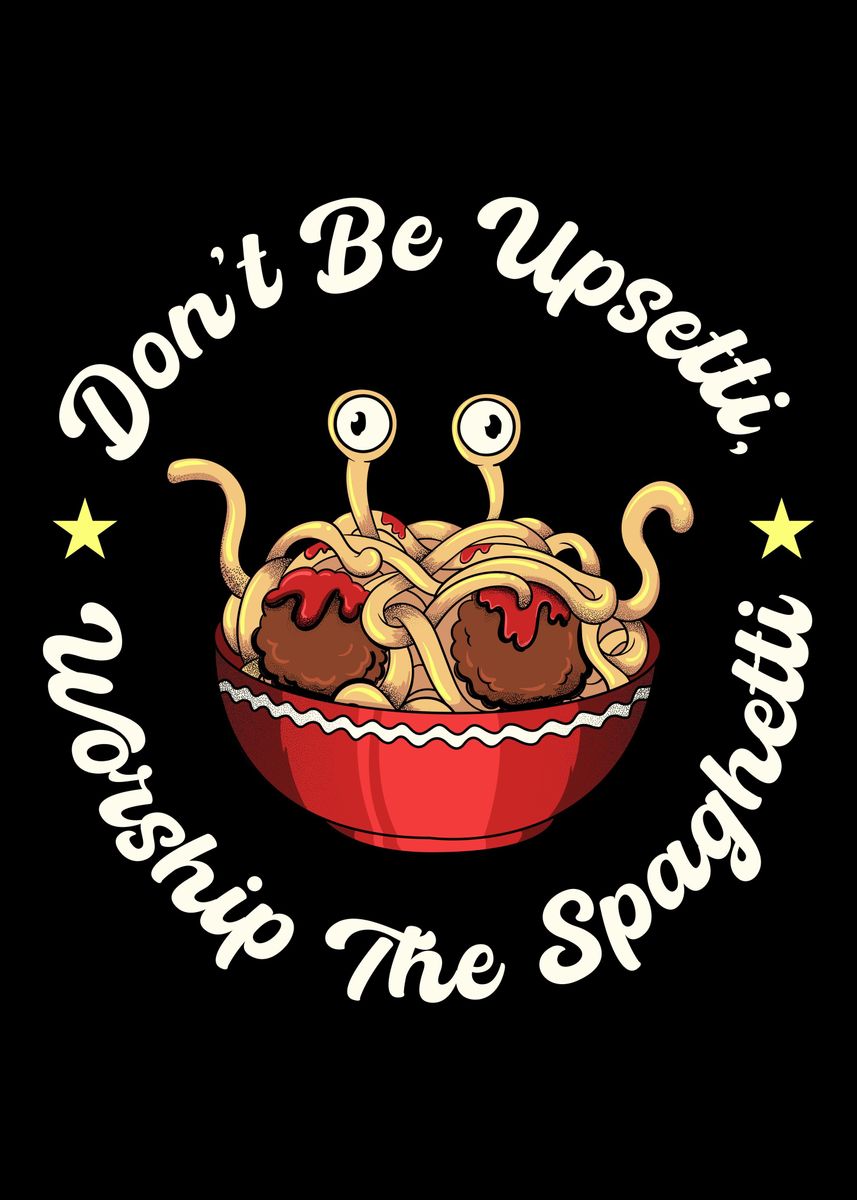 'Flying Spaghetti Monster' Poster, picture, metal print, paint by ...