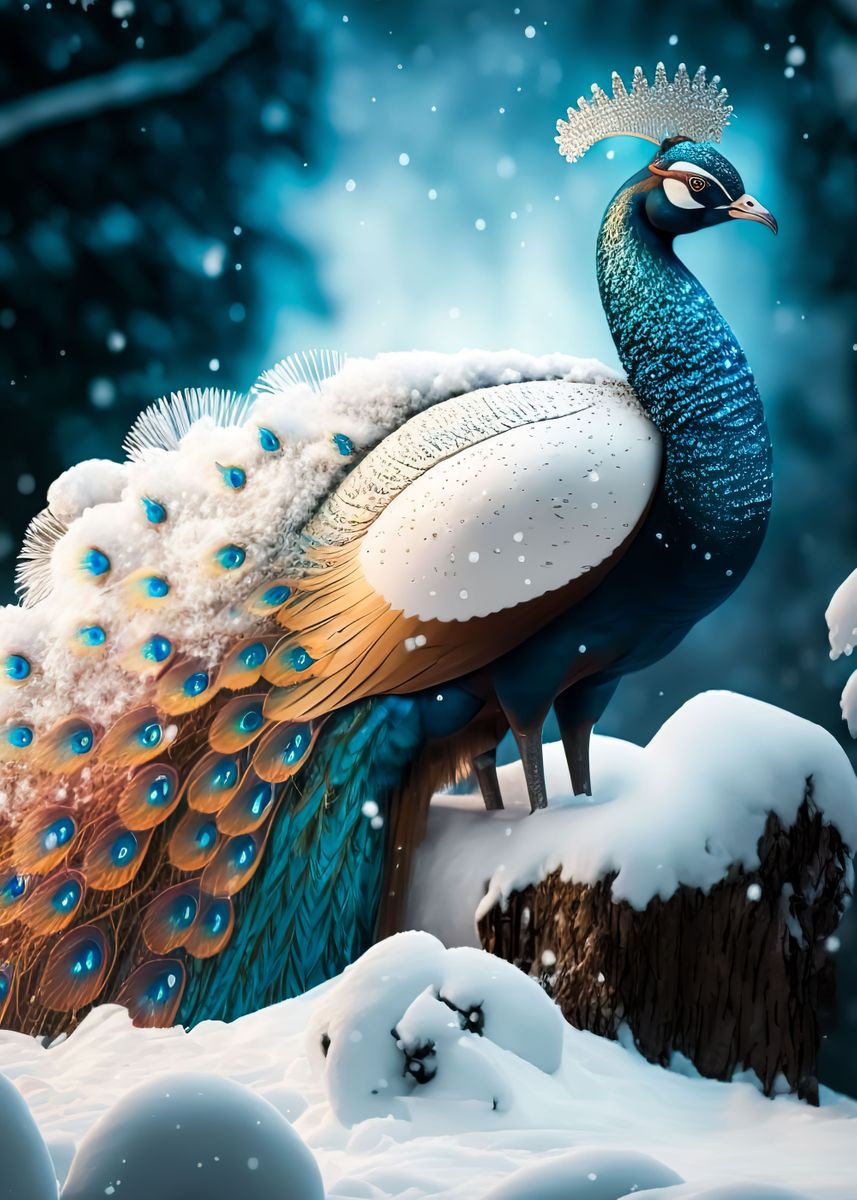 'Magnificent peacock' Poster, picture, metal print, paint by Chloe ...