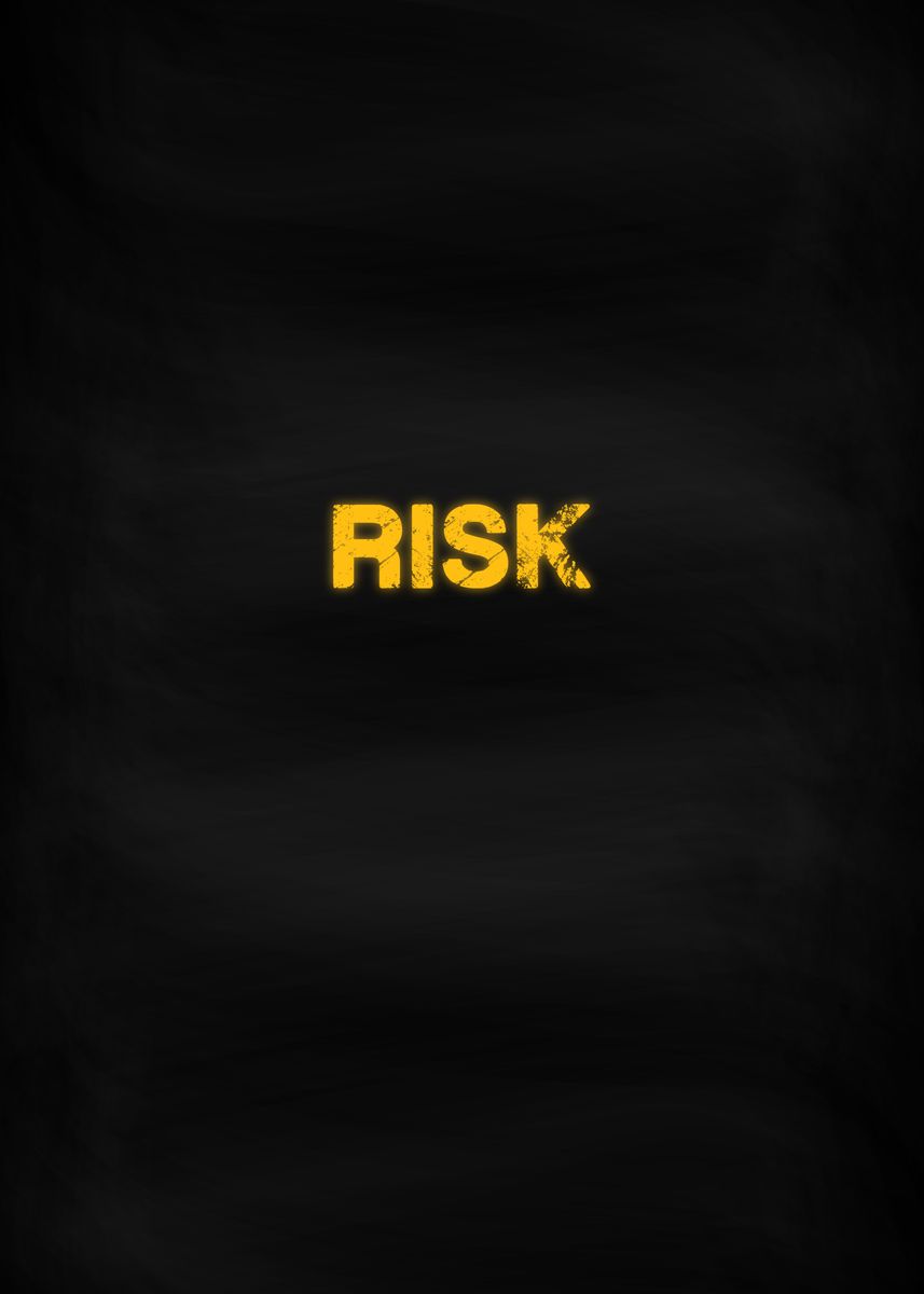 'Risk Motivation Word' Poster, picture, metal print, paint by dkDesign ...