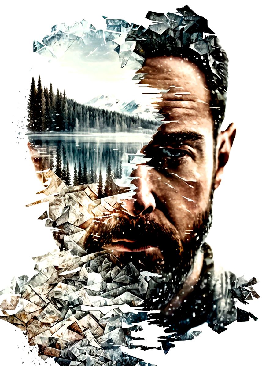 'Landscape in man face' Poster, picture, metal print, paint by Dare ...