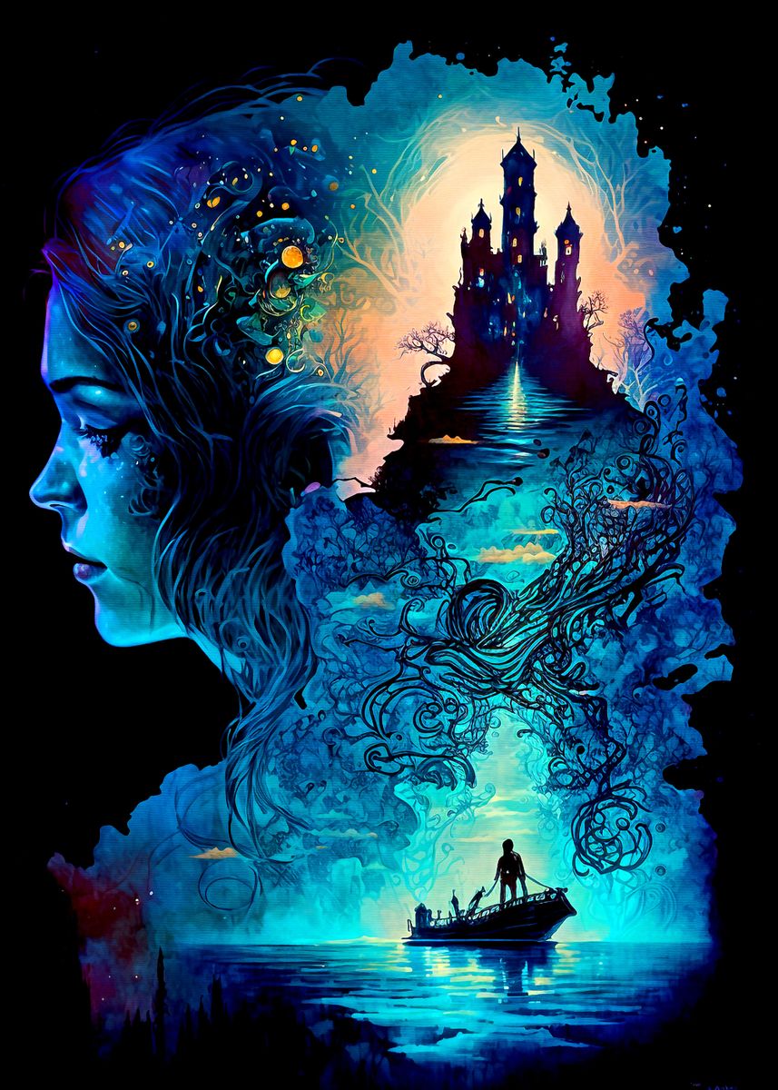 'Fantasy Castle' Poster, picture, metal print, paint by Ties Rosi ...