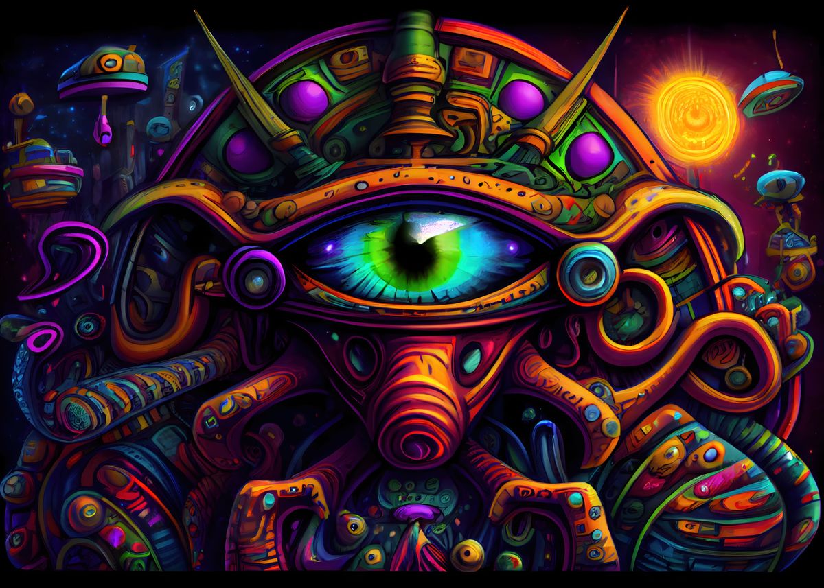 'Multi Dimensional Being 2' Poster by Benjamin Alvarez | Displate