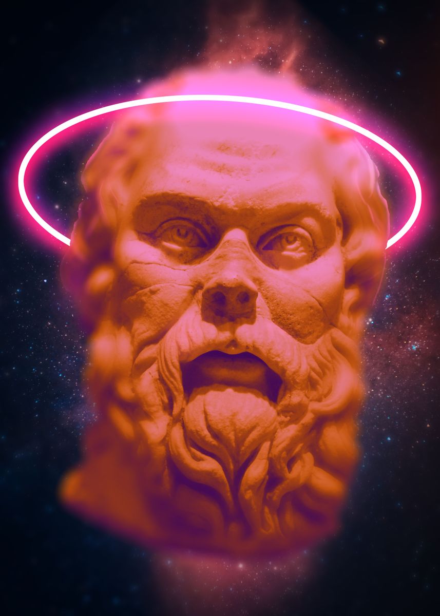 'Greek Statue Vaporwave' Poster, picture, metal print, paint by Atanas ...
