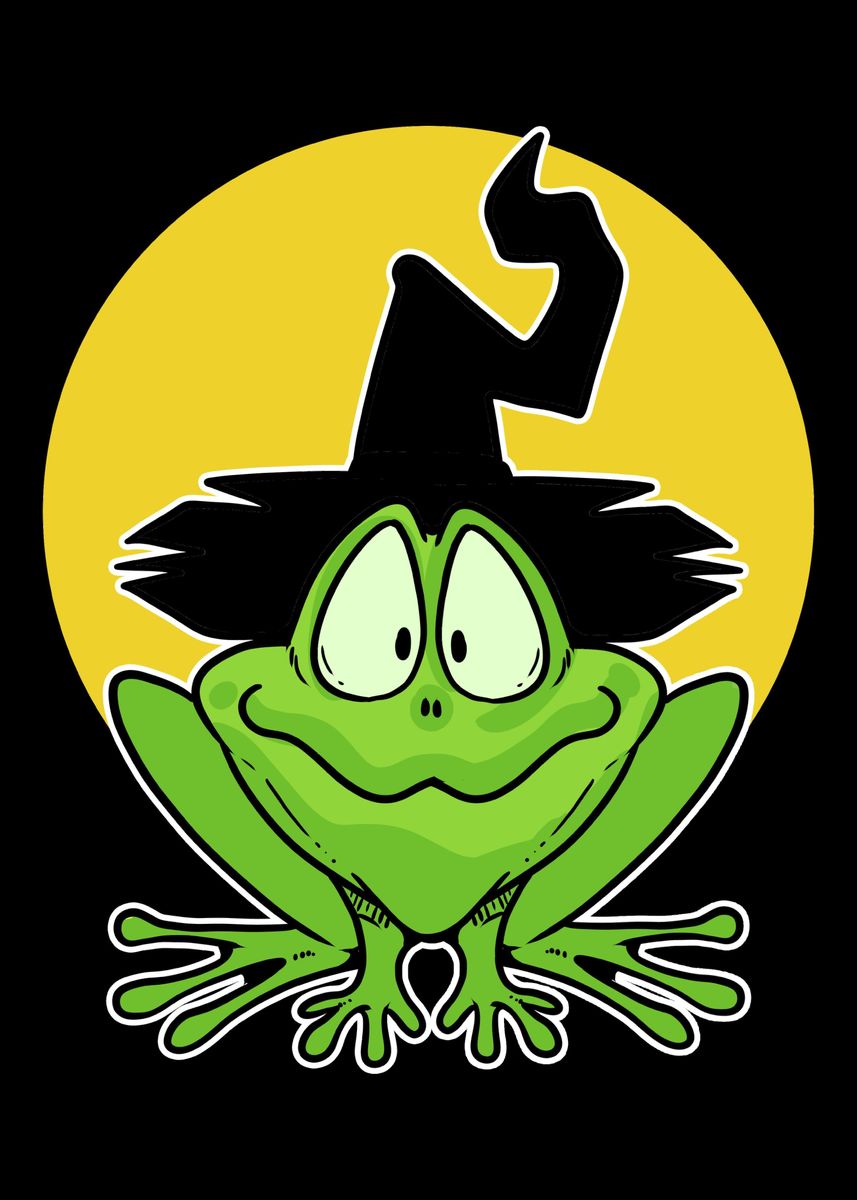 'Witch Frog Sorceress Gift' Poster, picture, metal print, paint by ...