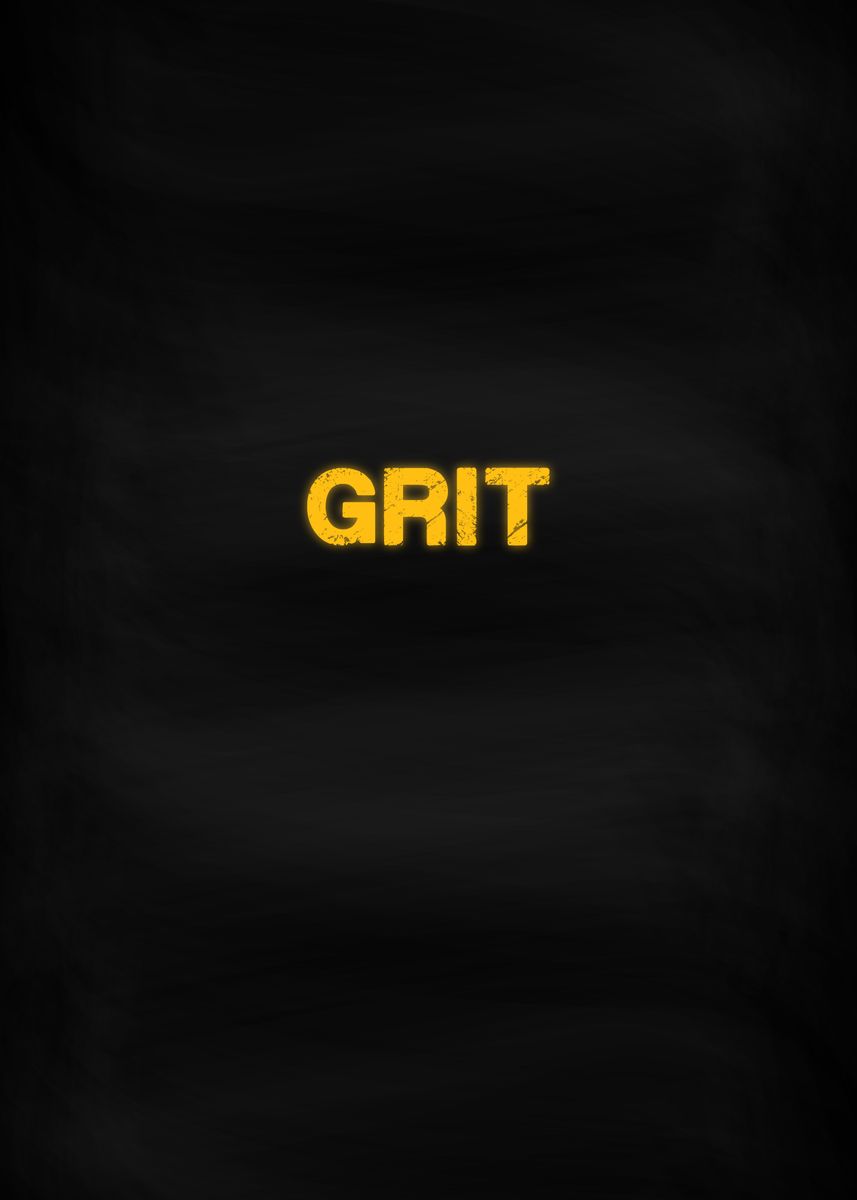 'Grit Motivation Word' Poster, picture, metal print, paint by dkDesign ...