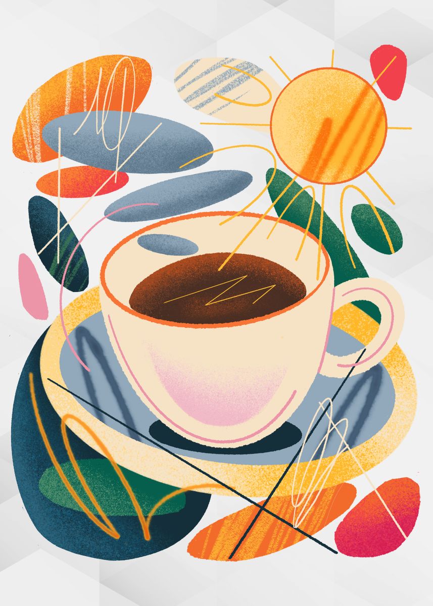 'Coffee Abstract' Poster, picture, metal print, paint by NIZAM KHAN ...