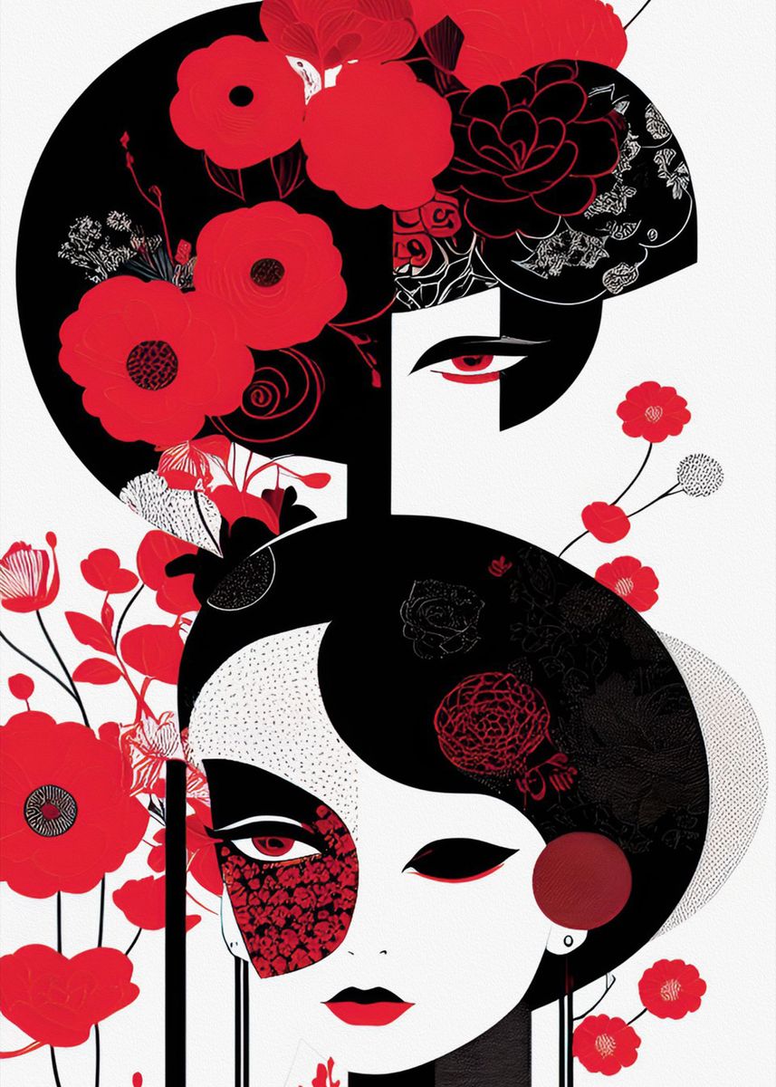 'Feminine Duality' Poster, picture, metal print, paint by MONLart ...