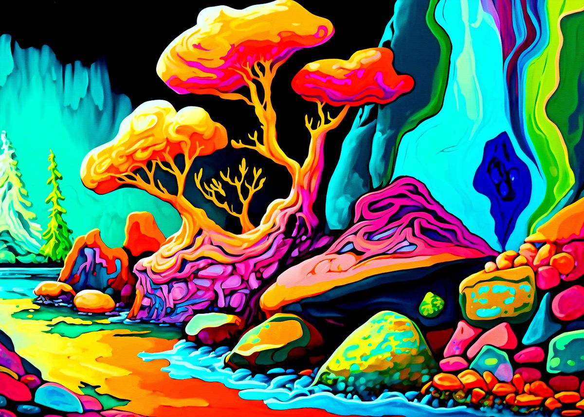 'Landscape Abstract' Poster by Tine Calea | Displate