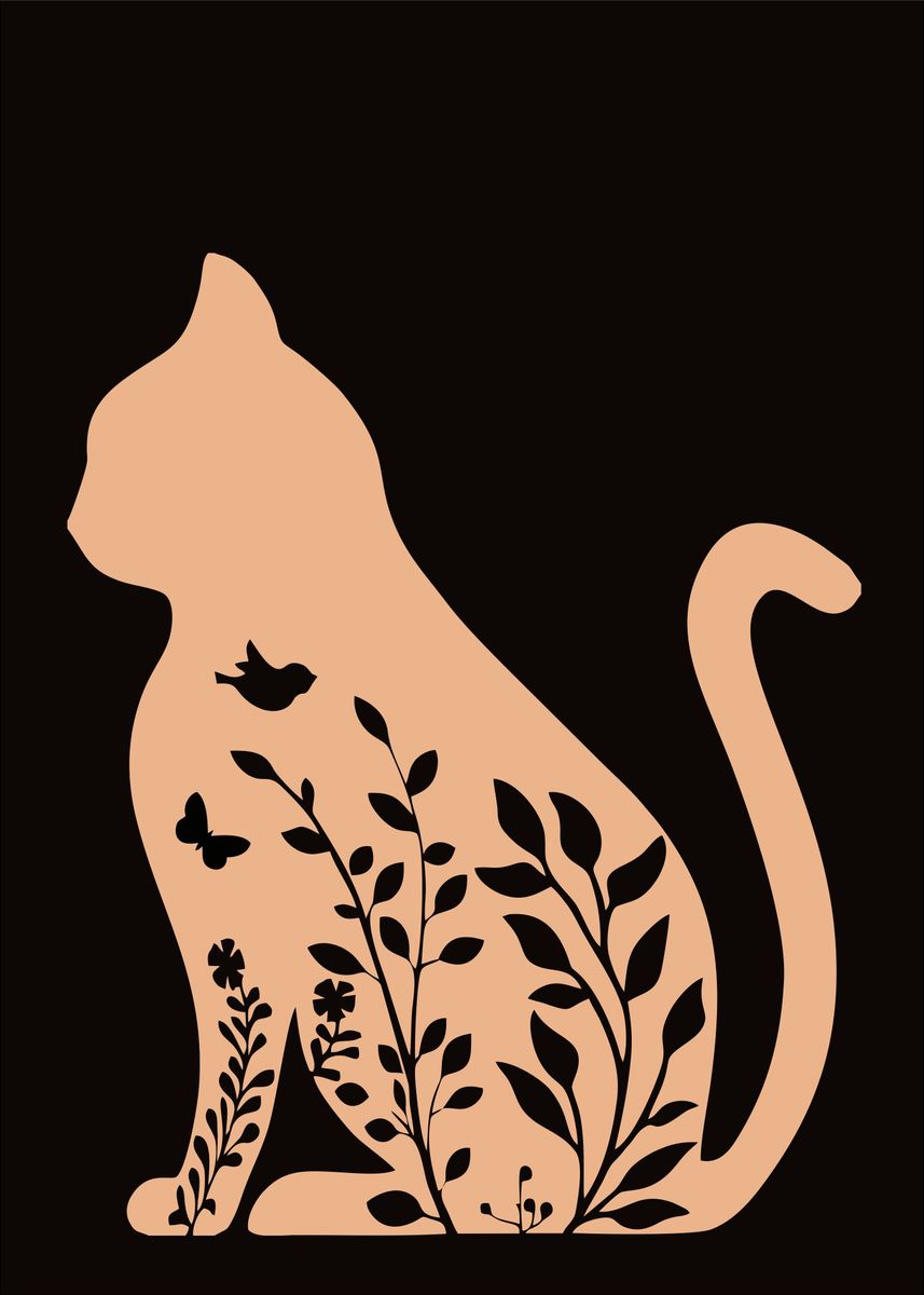'CAT' Poster, picture, metal print, paint by SYF FYS | Displate