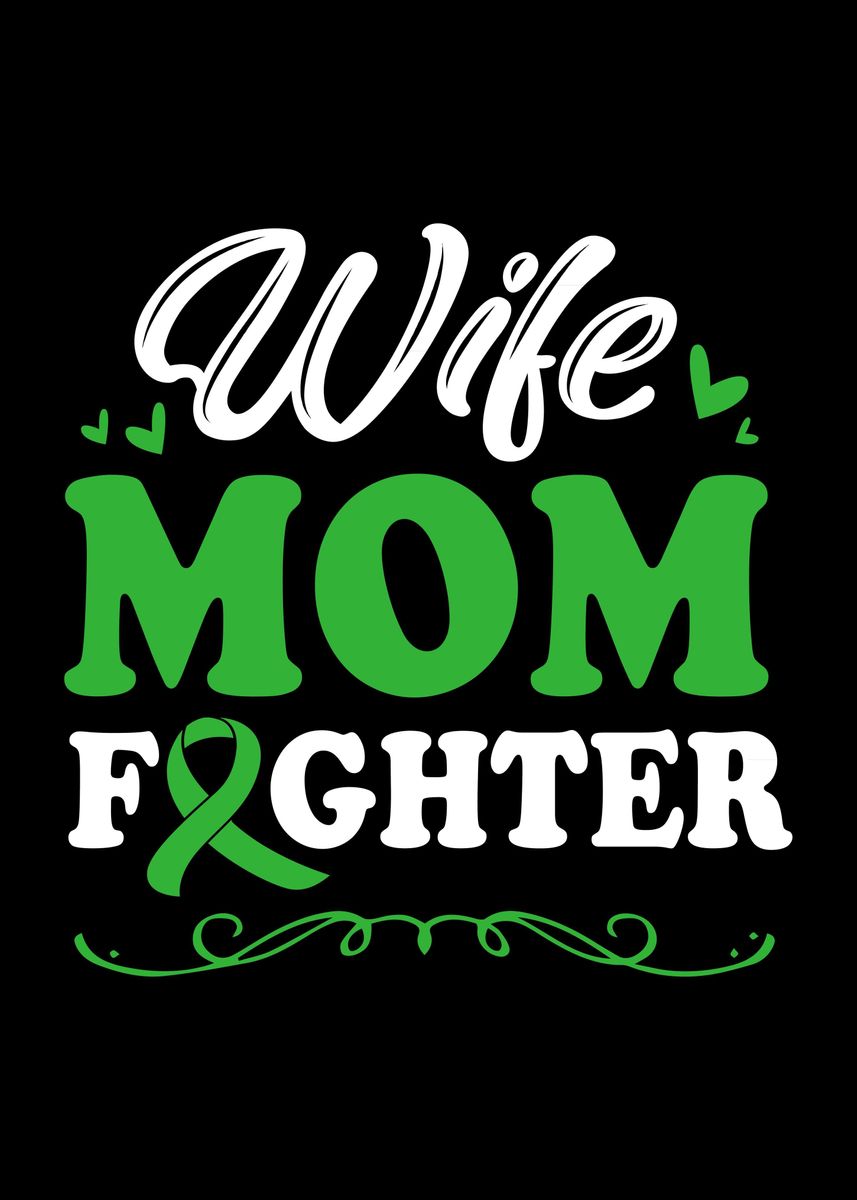 'Wife Mom Fighter' Poster by FunnyGifts | Displate