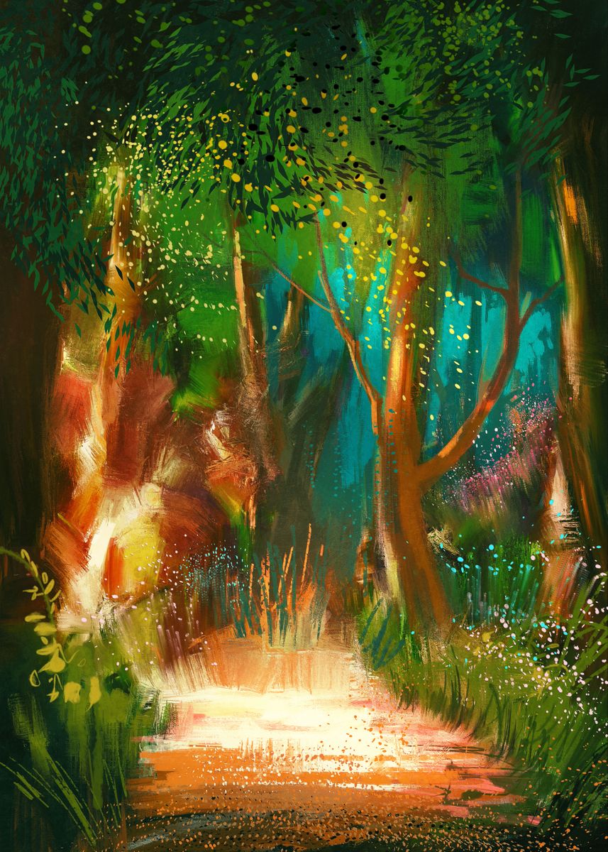 'beautiful forest ' Poster by Color Art | Displate
