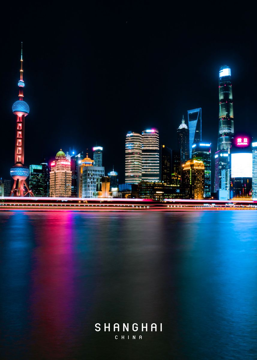 'Shanghai ' Poster, picture, metal print, paint by Big City | Displate