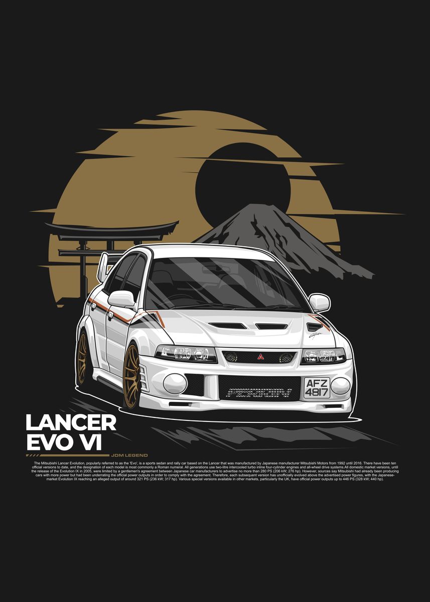 ' Evo VI ' Poster, picture, metal print, paint by GRANDE ART | Displate