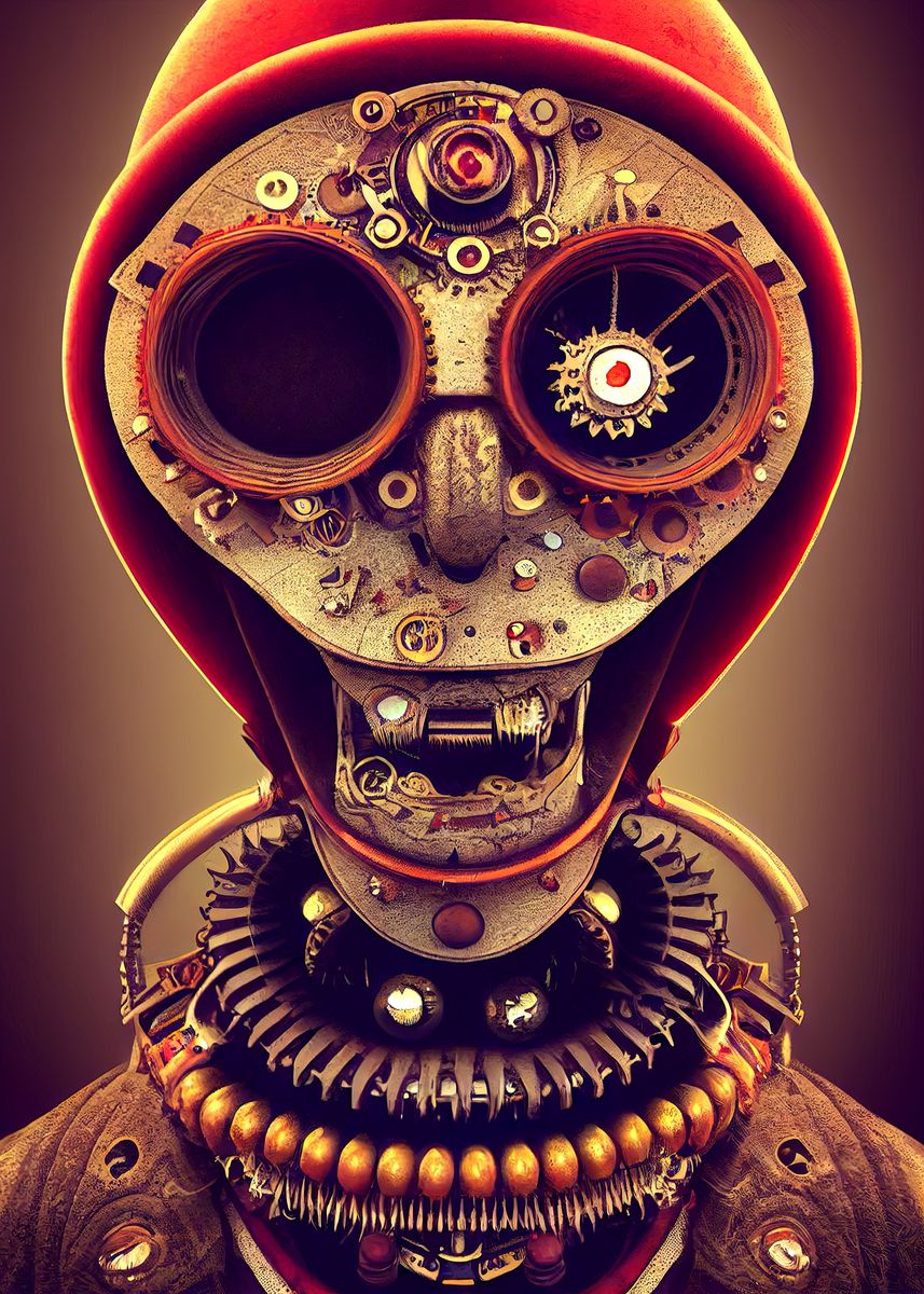 '41 Steampunk Evil Clown' Poster by Ralph Frankenberg | Displate