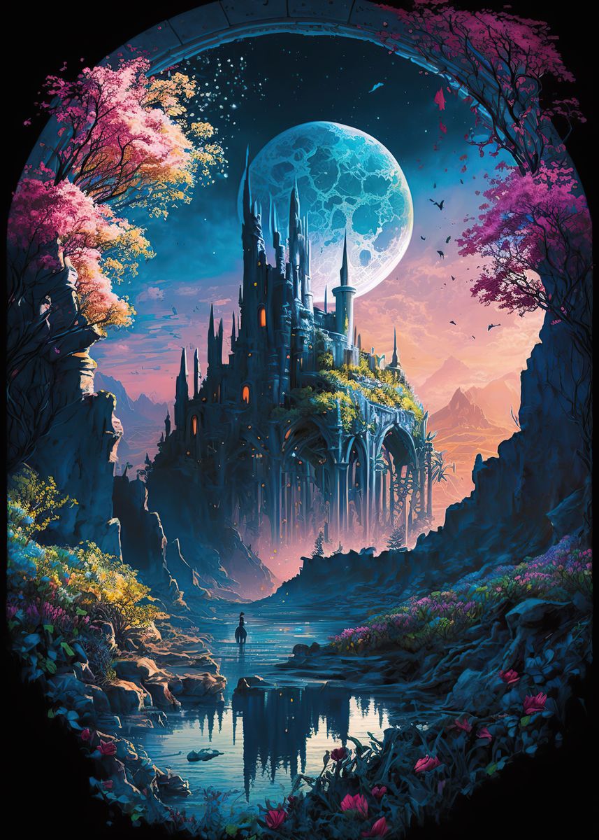'castle ' Poster, picture, metal print, paint by Yannis Denton | Displate