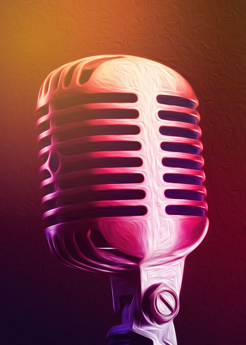 'Vintage microphone' Poster by Helinton Andruchechen | Displate