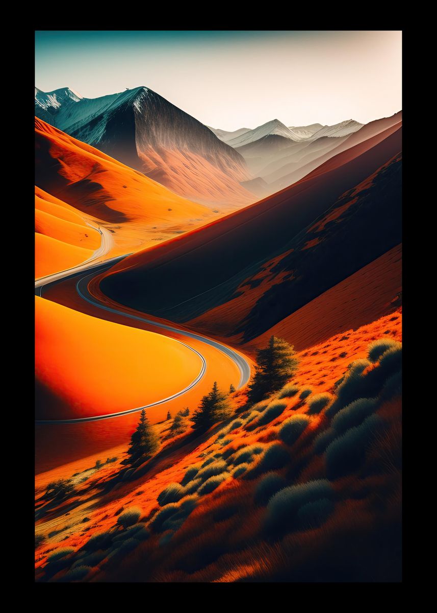 'Mountain Dramatic' Poster, picture, metal print, paint by Merchkaiser ...