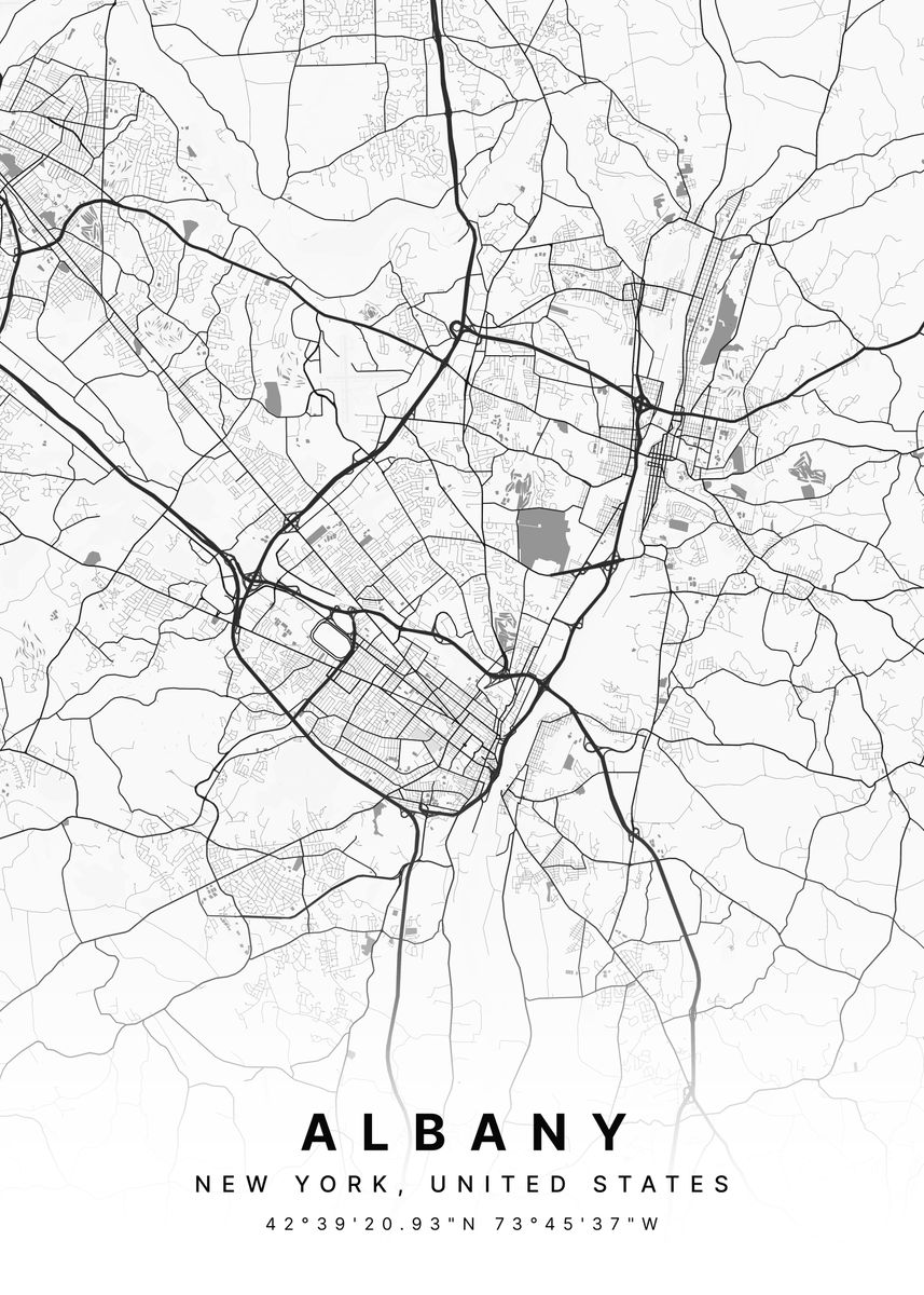 'Albany New York USA' Poster, picture, metal print, paint by Kemi ...