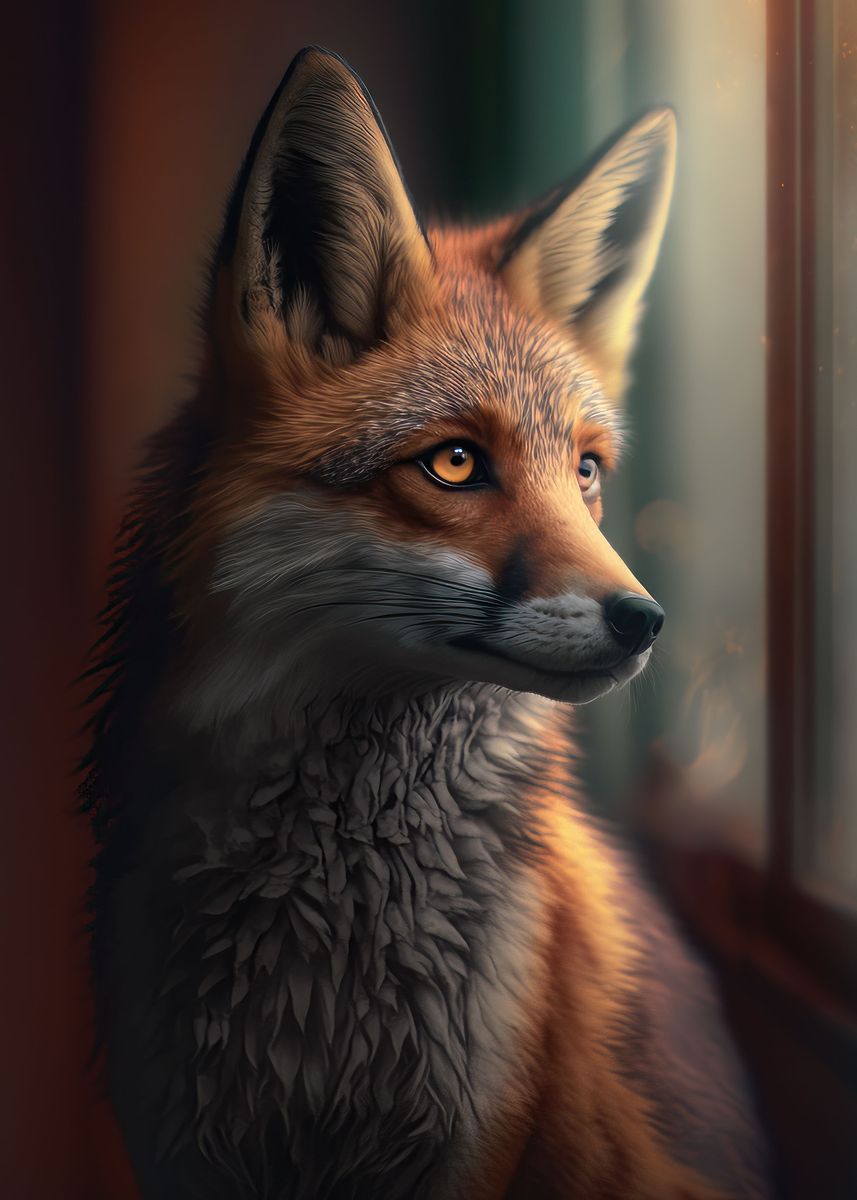 'The Watching Fox' Poster by Zenja Gammer | Displate