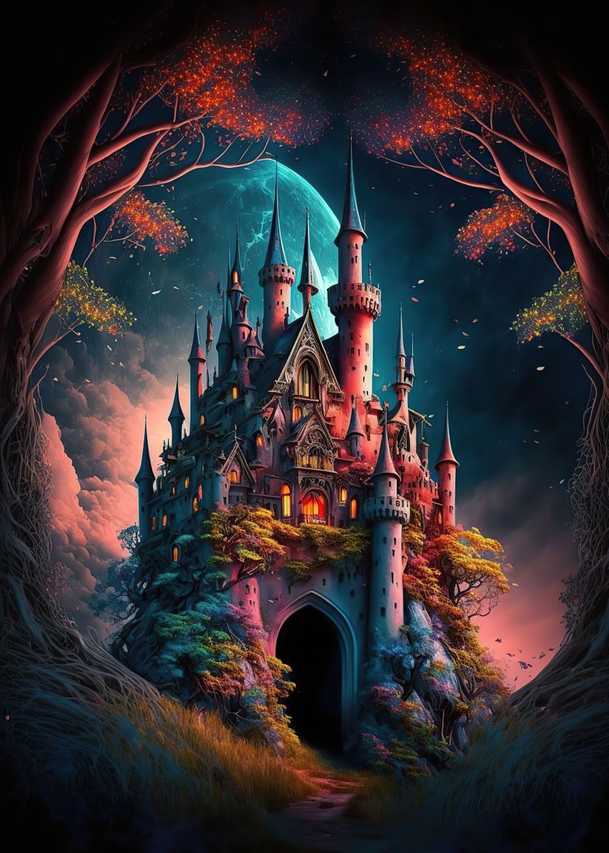 'castle ' Poster, picture, metal print, paint by Yannis Denton | Displate