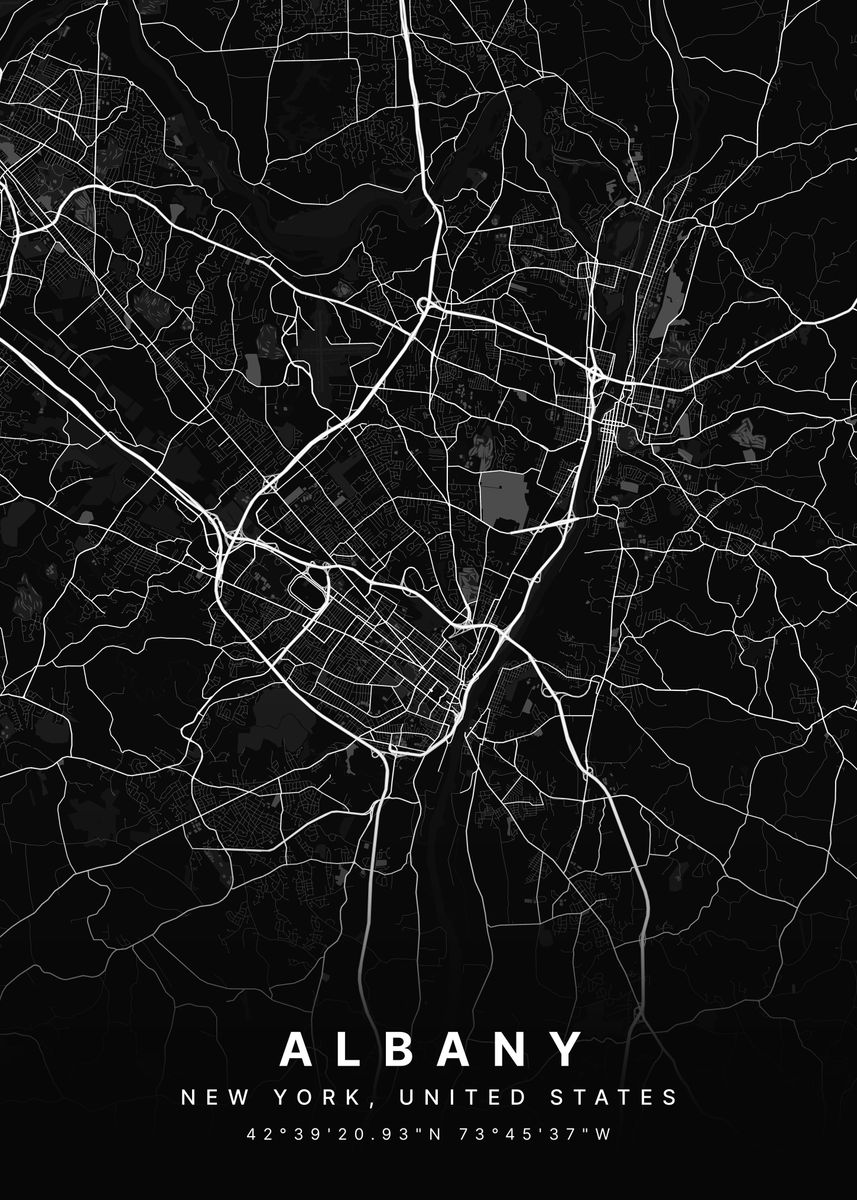 'Albany New York USA' Poster, picture, metal print, paint by Kemi ...