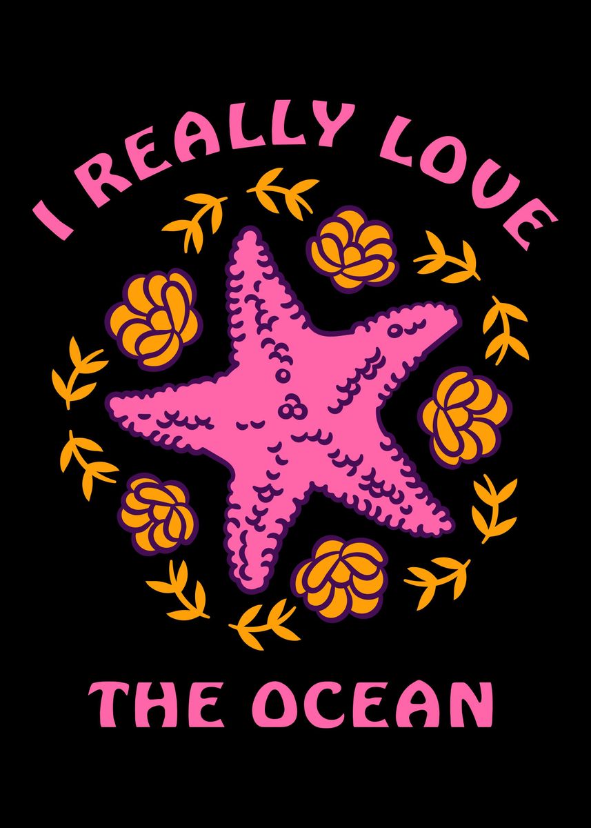 'I love the ocean' Poster, picture, metal print, paint by fansinn ...