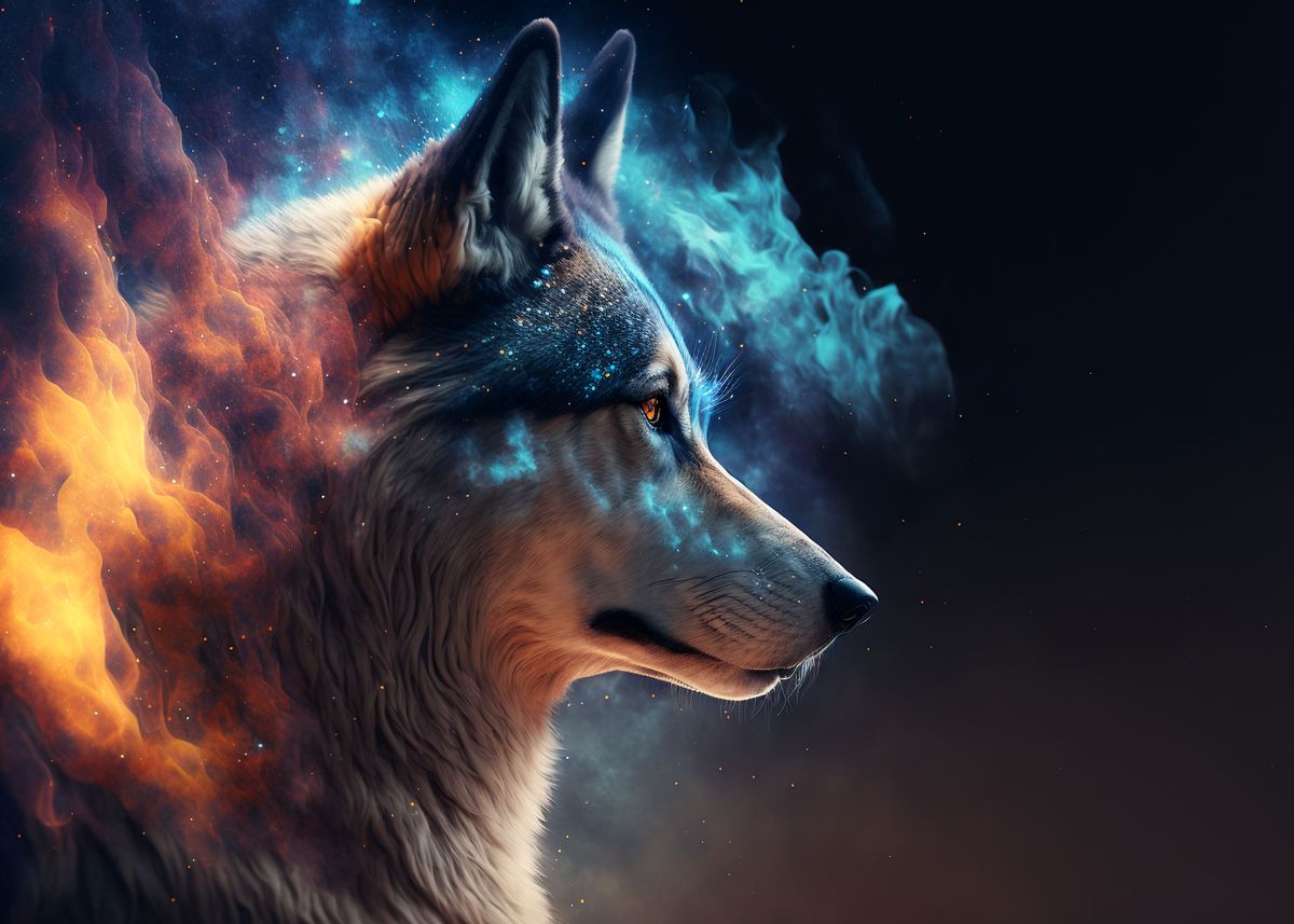 'Spirit Siberian Husky' Poster by Jiri Hodecek | Displate