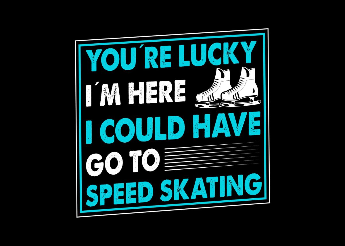 'Ice Speed Skating' Poster by Sebastian Wünsche | Displate
