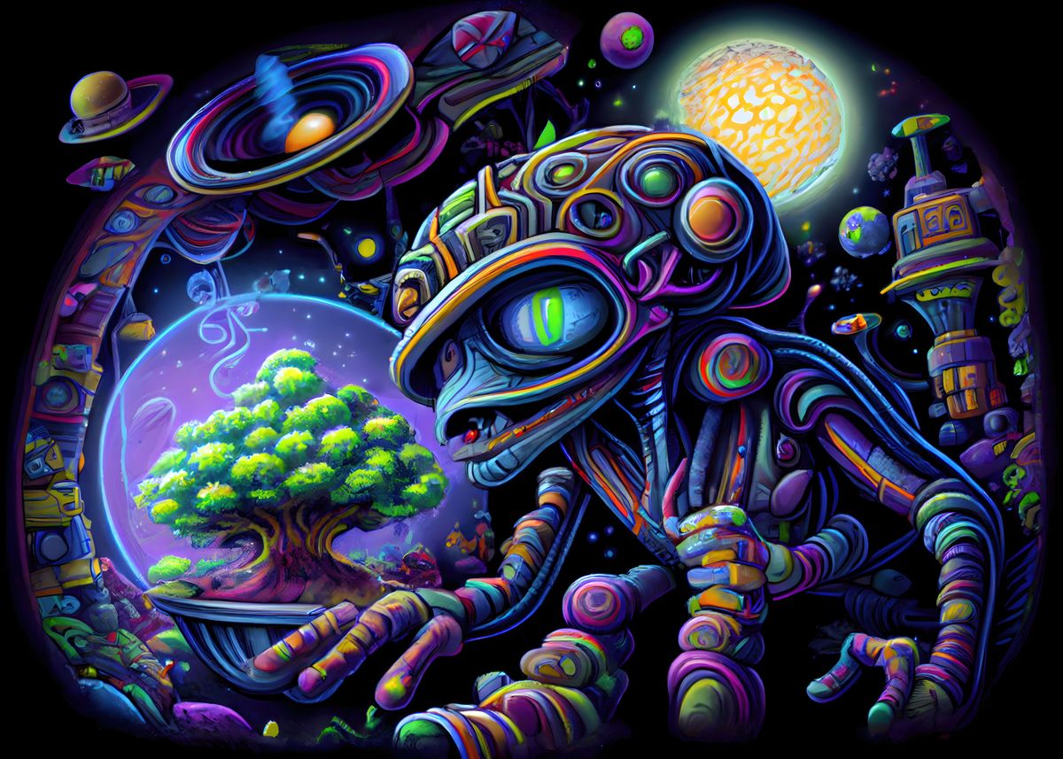 'Multi Dimensional Being 3' Poster by Benjamin Alvarez | Displate