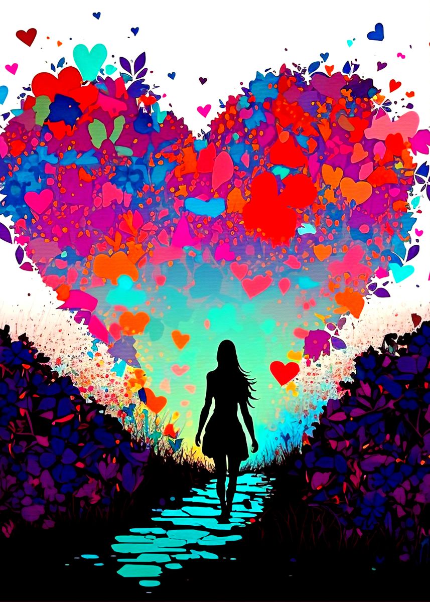 'Love' Poster, picture, metal print, paint by khac tran | Displate