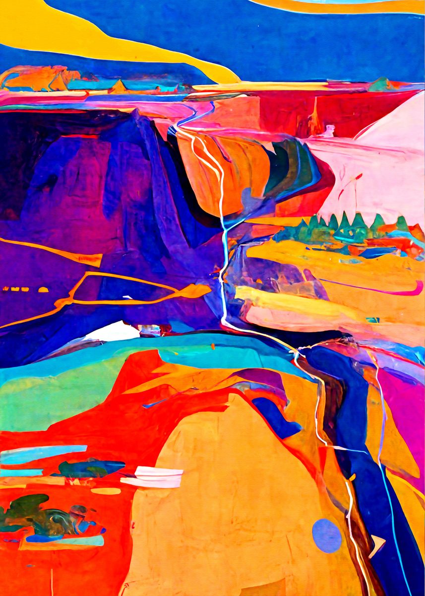 'Abstract Painting' Poster, picture, metal print, paint by huy bui ...