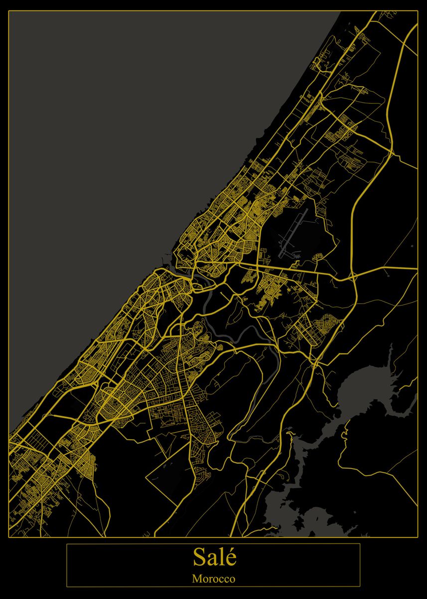 'Sale Morocco Gold Map' Poster, picture, metal print, paint by Zake ...