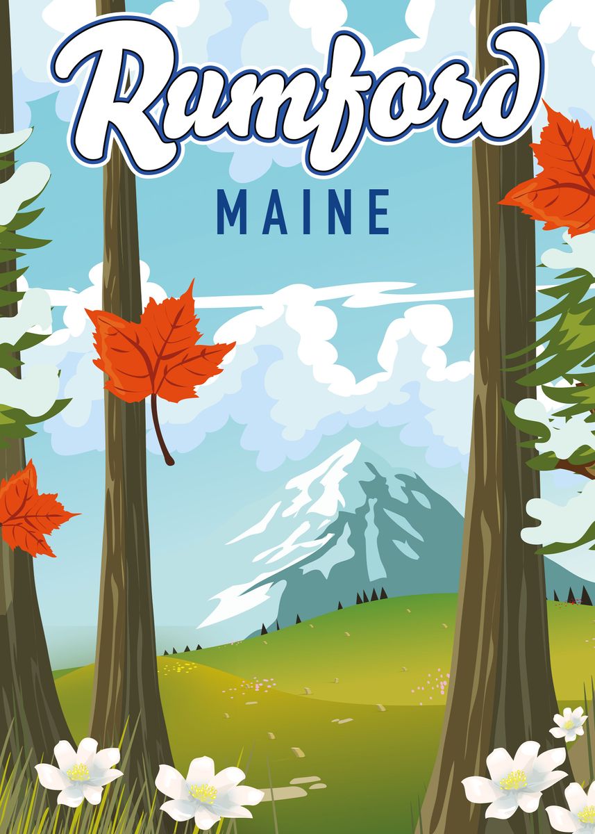 'Rumford Maine' Poster by Nick Greenaway | Displate