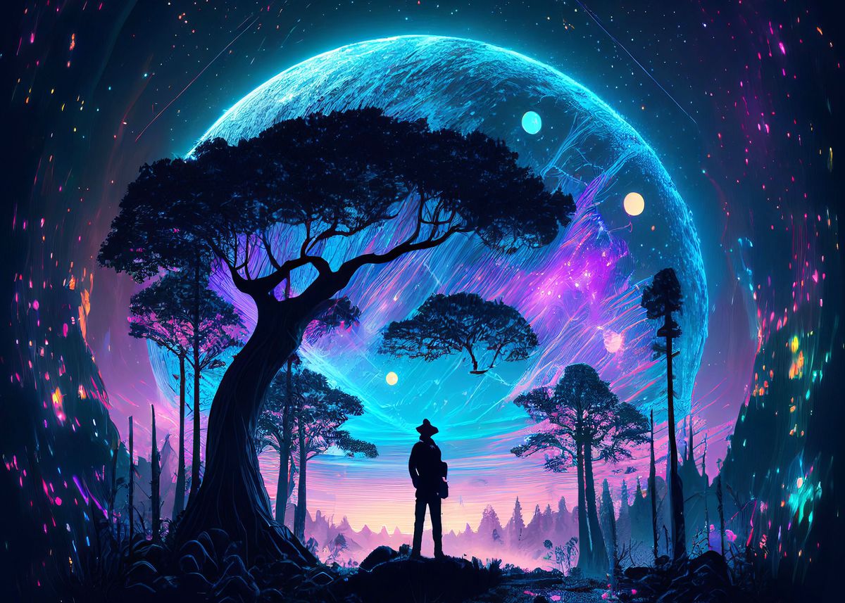 'Moon' Poster by Lucy Strome | Displate