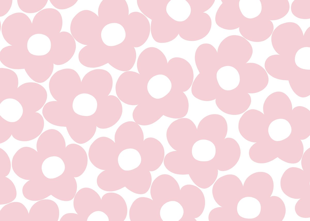 'Blush Pink Retro Daisies 1' Poster by Anita's & Bella's Art | Displate