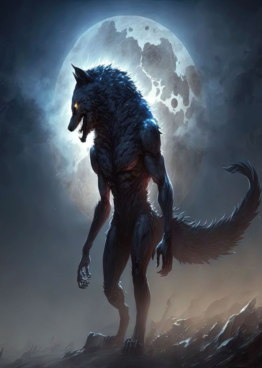 'Moon' Poster, picture, metal print, paint by Eliana Thobe | Displate