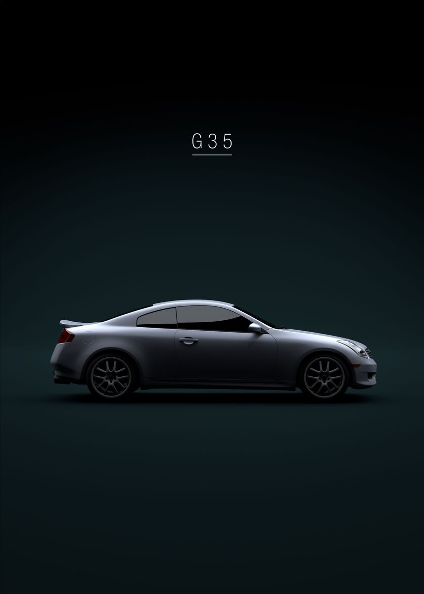 '2006 Infiniti G35 Grey' Poster, picture, metal print, paint by 21 MXM ...