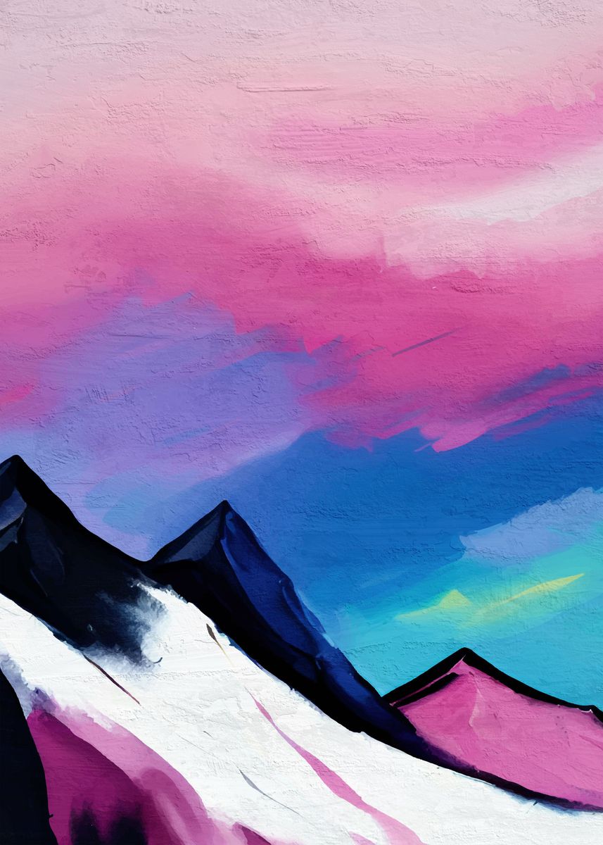 'Travel painting high color' Poster by DianeFFlower | Displate