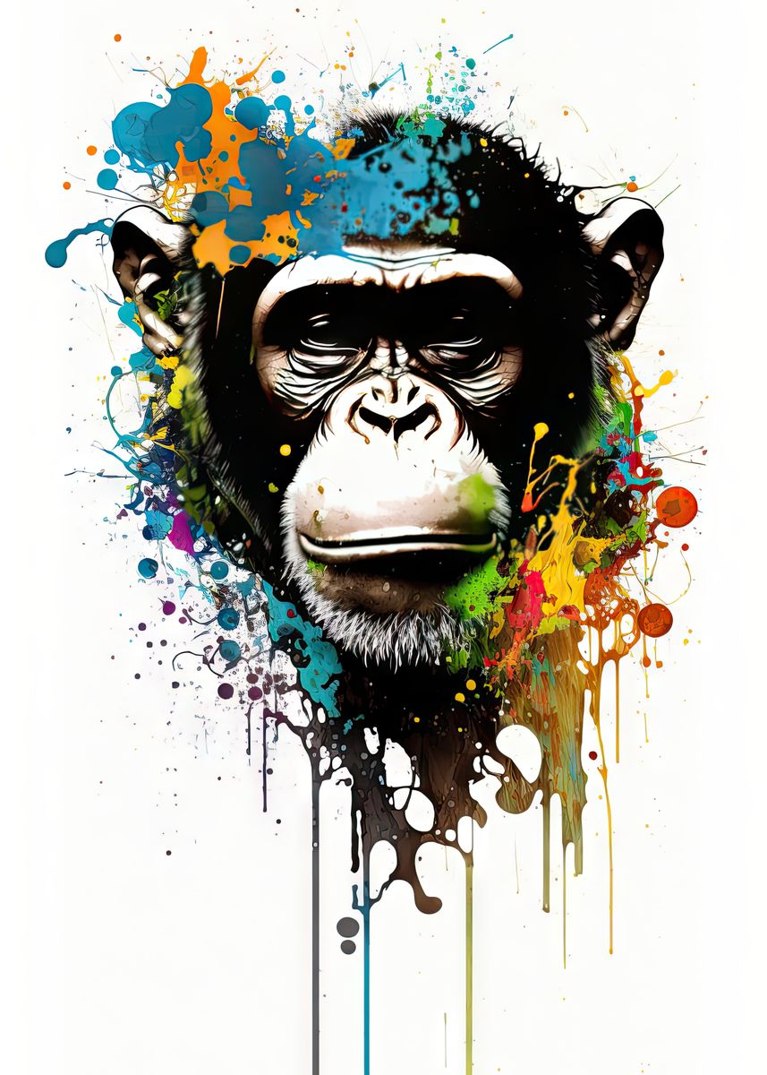 'Monkey I' Poster by Jerhus | Displate