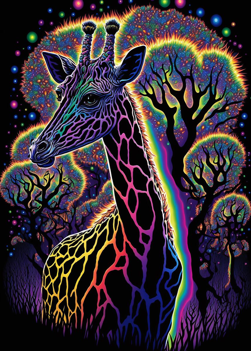 'abstract psychedelic' Poster, picture, metal print, paint by Freddie ...