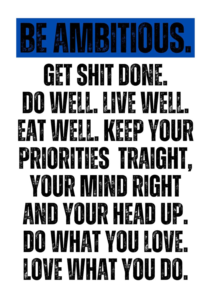 'Get Shit Done' Poster by Nae | Displate