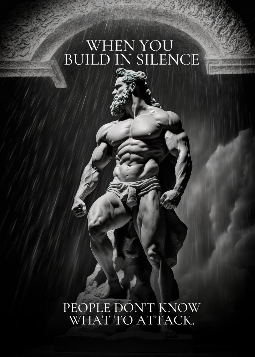 'When you build in silence' Poster, picture, metal print, paint by Ji ...