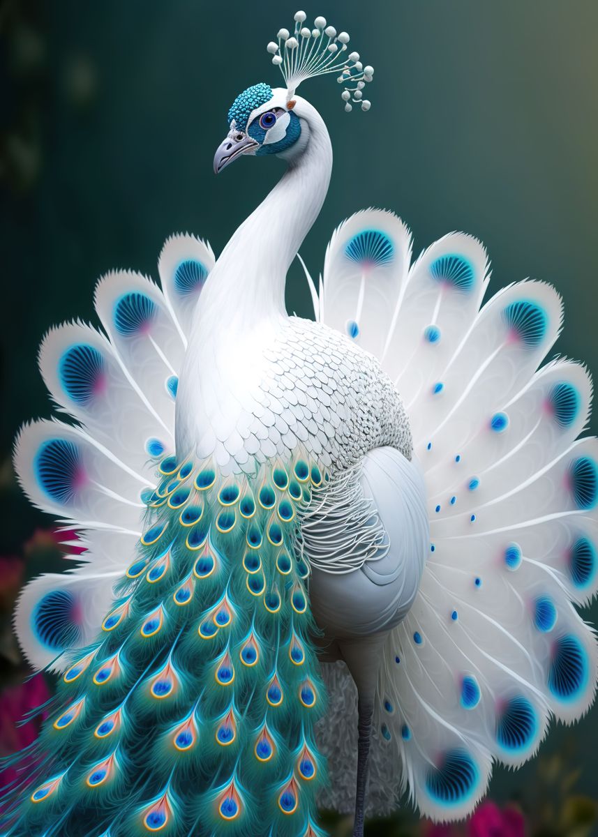 'Magnificent peacock' Poster, picture, metal print, paint by Chloe ...