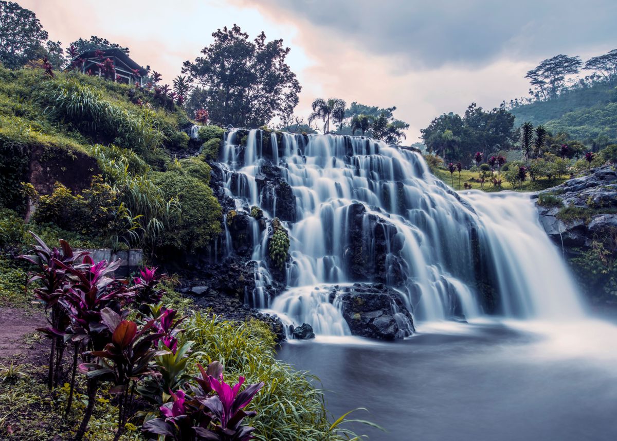 'Indonesian Landscape' Poster by Mango Art | Displate